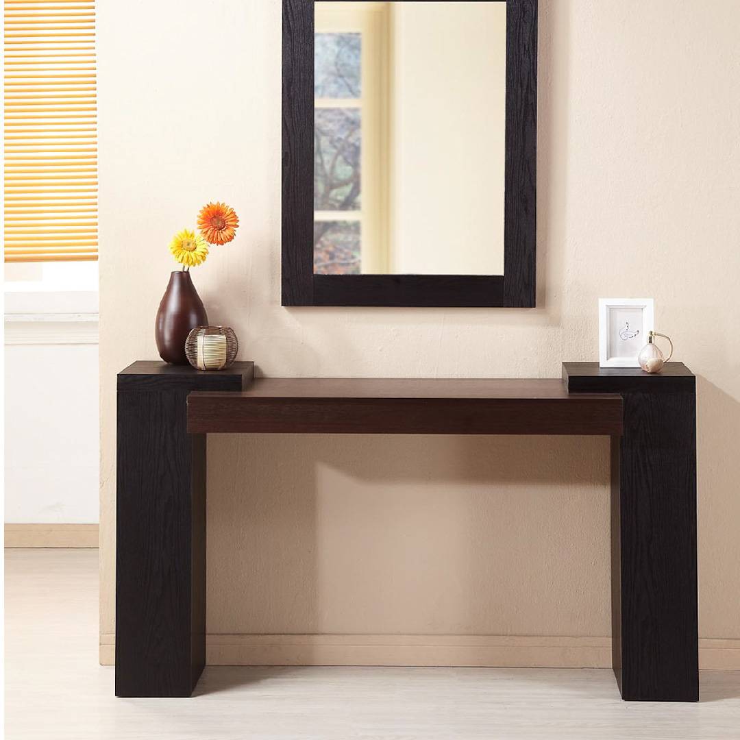 Hallway Console Table With Baskets: marieandmikelong