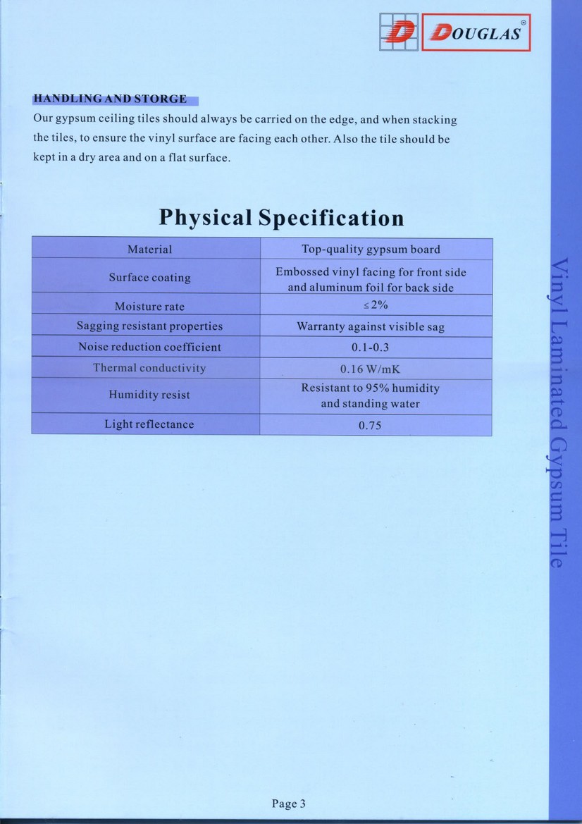 Vinyl Faced Gypsum Board Ceiling Tiles | Shelly Lighting