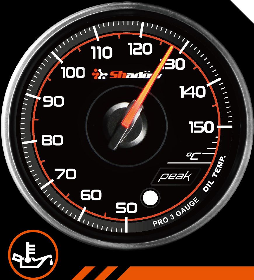 Shadow Oil Temperature Racing Gauge | Digital Electronic Boost ...