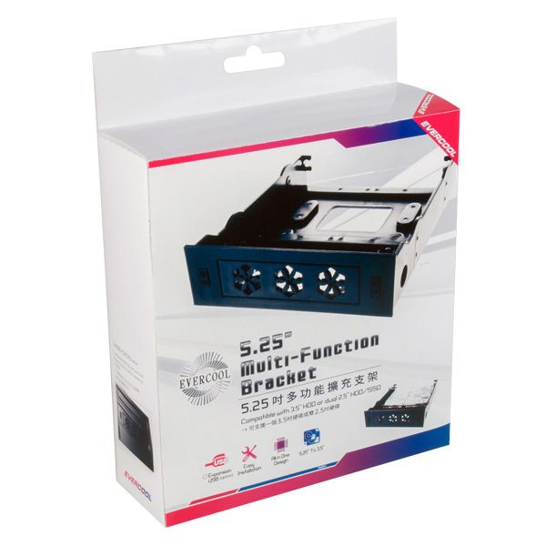 Multifunctional 5.25" Slot HDD Bracket | Aluminum Extruded Cooler ...