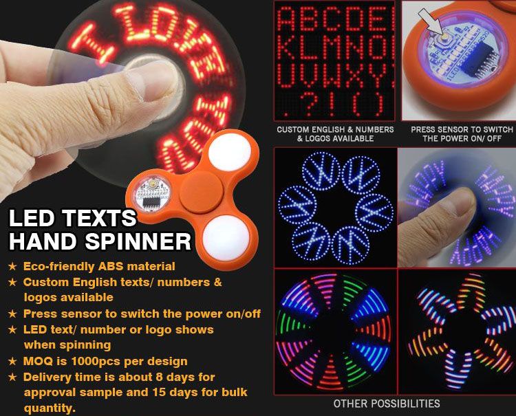 Multi-Function LED Hand Spinners | Business Promotional Products and ...