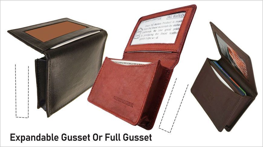 Popular Gusset Styles For Leather Wallets | Printed Lanyards with Badge ...