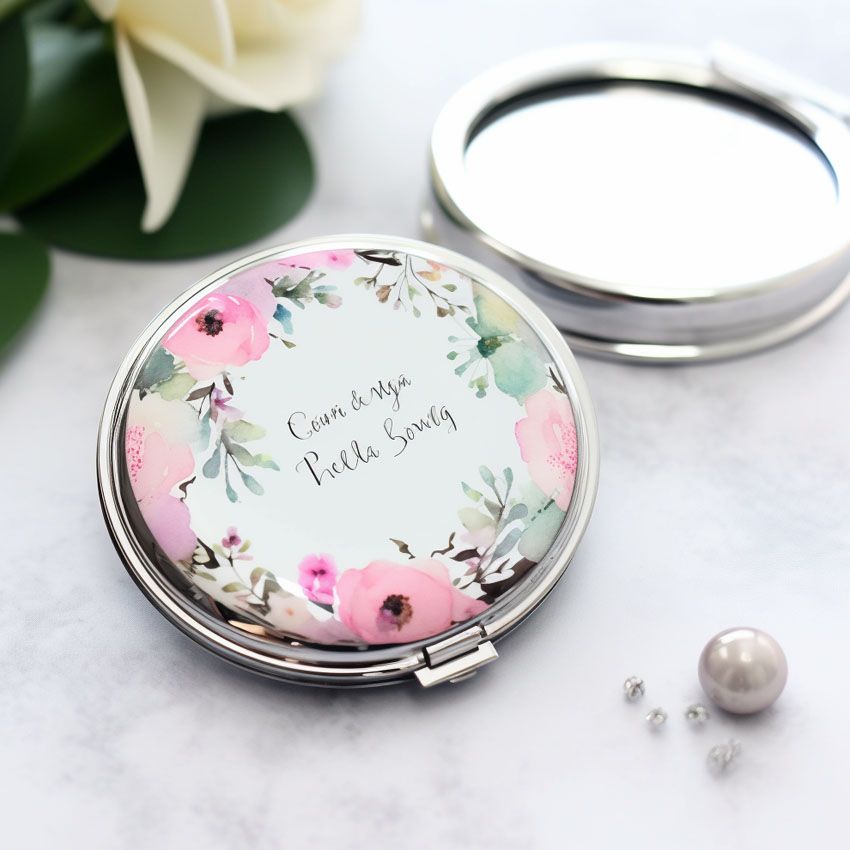 Personalised Compact Mirror - Compact Mirror Bulk | Woven & Embroidered ...