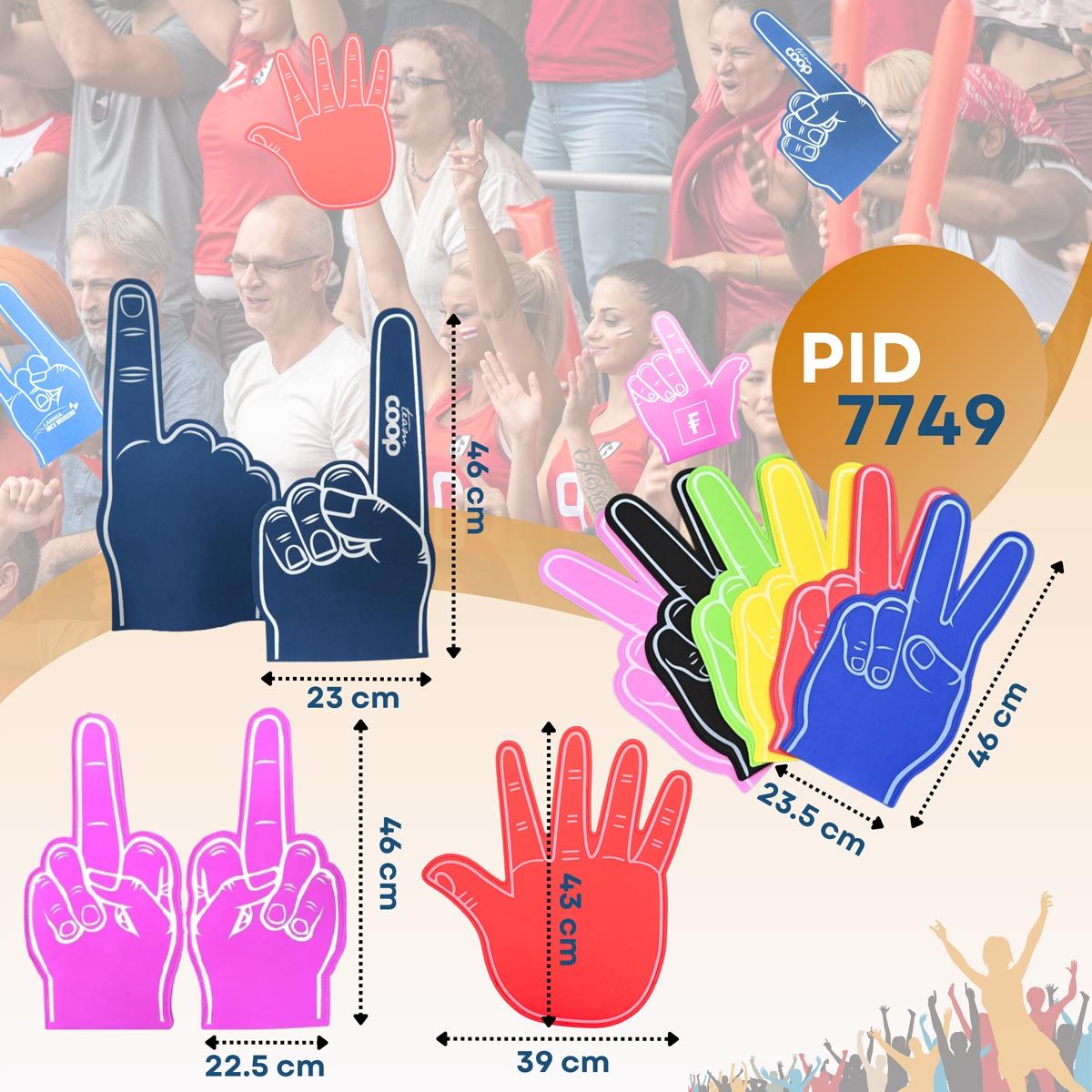 Custom Foam Finger - Foam Hand, Foam Cheering Hand | Keychain & Enamel ...