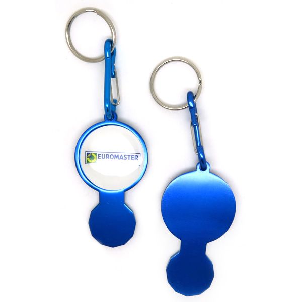 Circular Aluminum Trolley Coin stick Keyring - Aluminium Trolley Coin ...