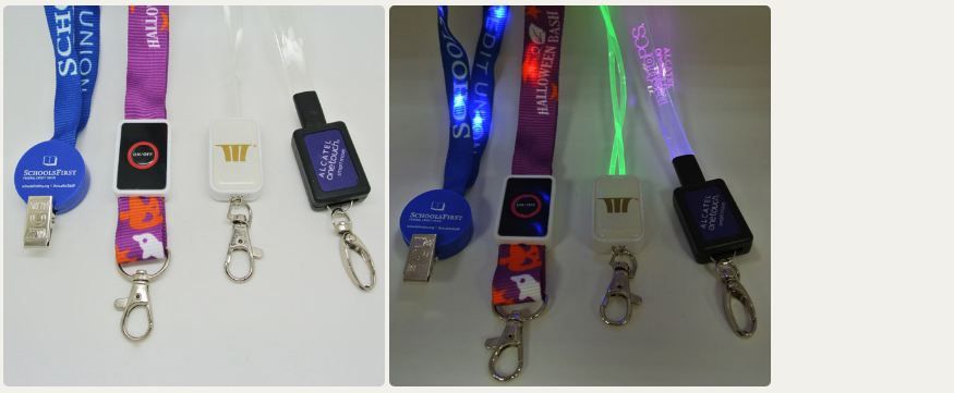 LED Light Up Neck Strap - LED Light Up Lanyard | Keychain & Enamel Pins ...