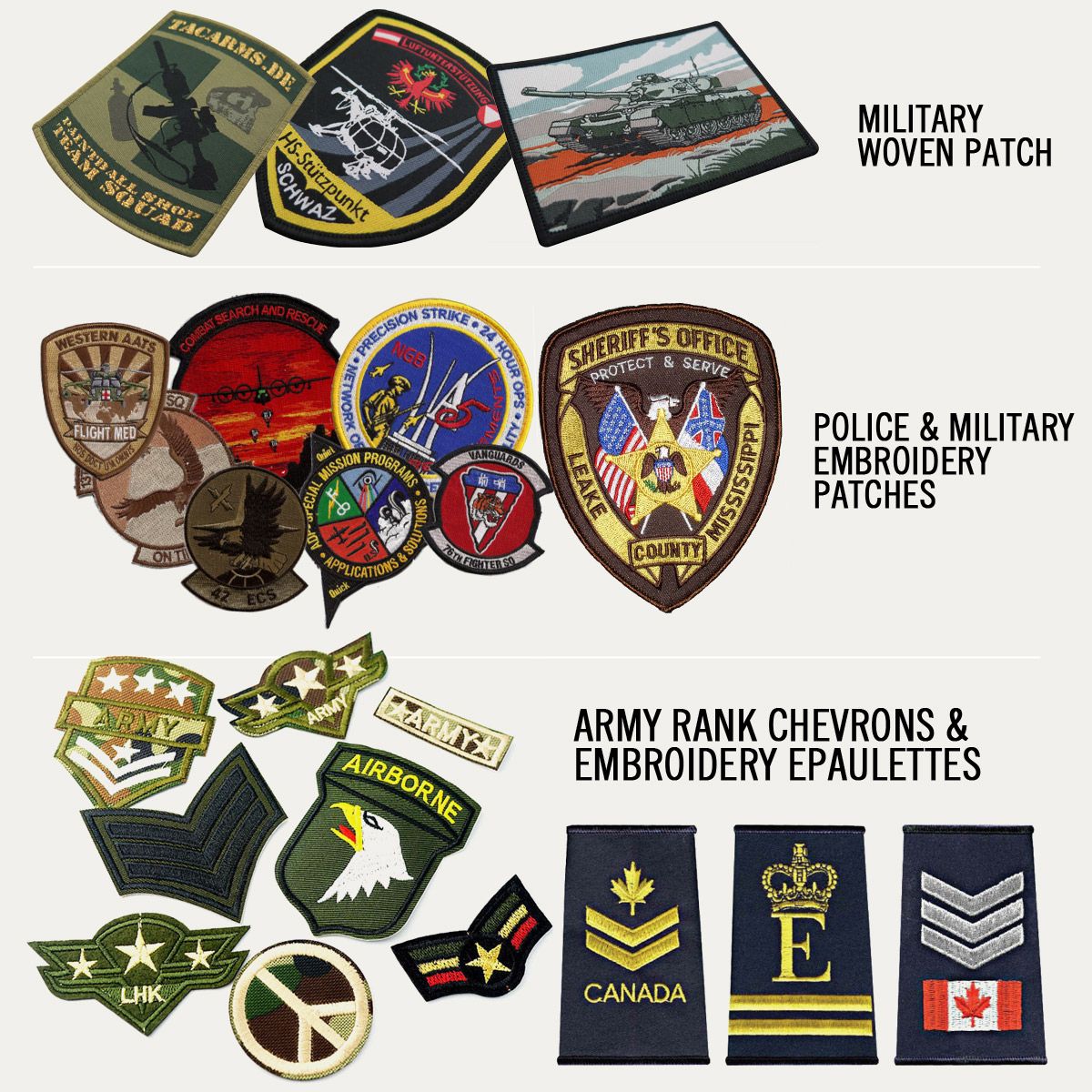 Patch militar bordado personalizado e patch policial-Ferro personalizado em patches militares ...