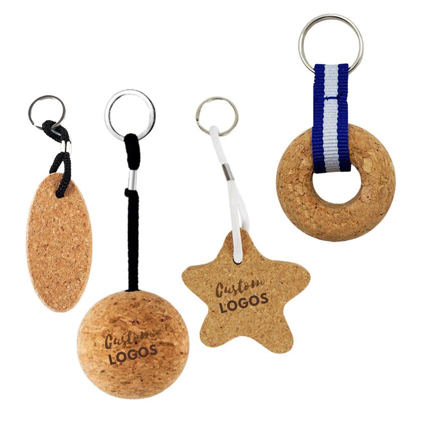 Cork Floating Keyring - Floating Cork Key Ring | Keychain & Enamel Pins Promotional Products ...