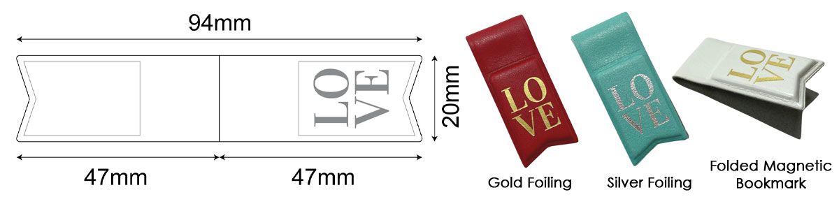 Logo Imprinted Leather Magnetic Bookmark - wholesale magetic leather ...