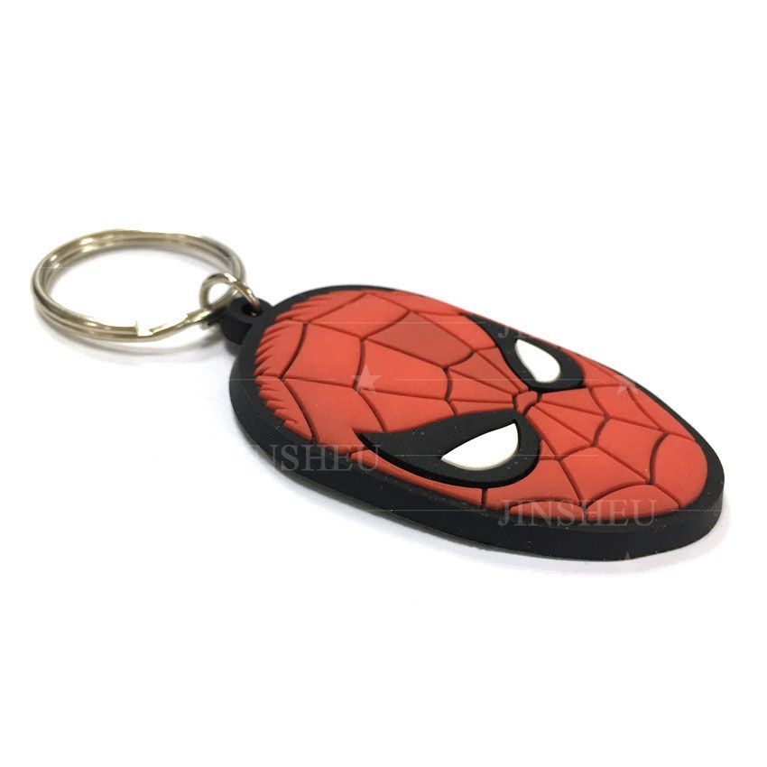Super Hero Spiderman Rubber Keyrings - soft pvc cartoon keyring ...