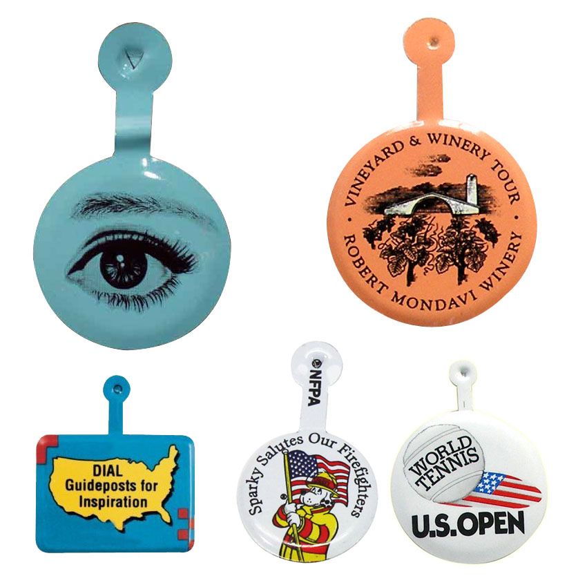 Admission Buttons - Clip button badge | Woven & Embroidered Patches Manufacturer | Jin Sheu