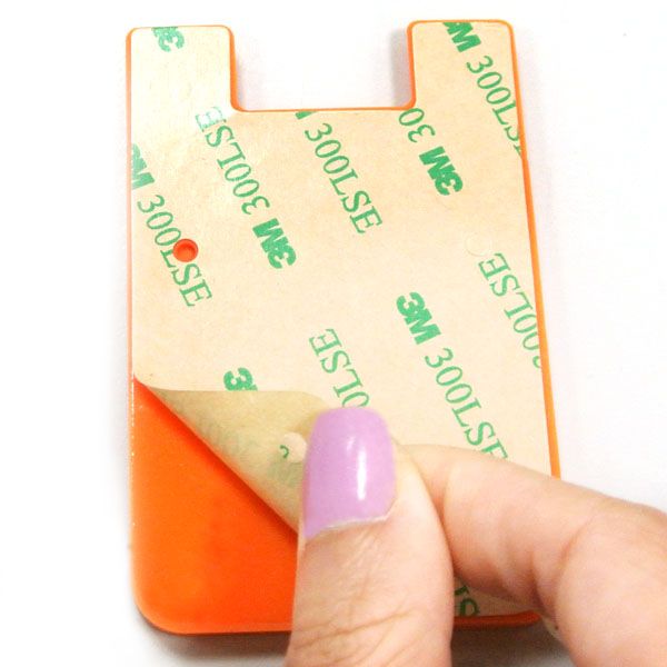 Silicone Card Holder with Screen Wiper - Silicone phone wallet with ...