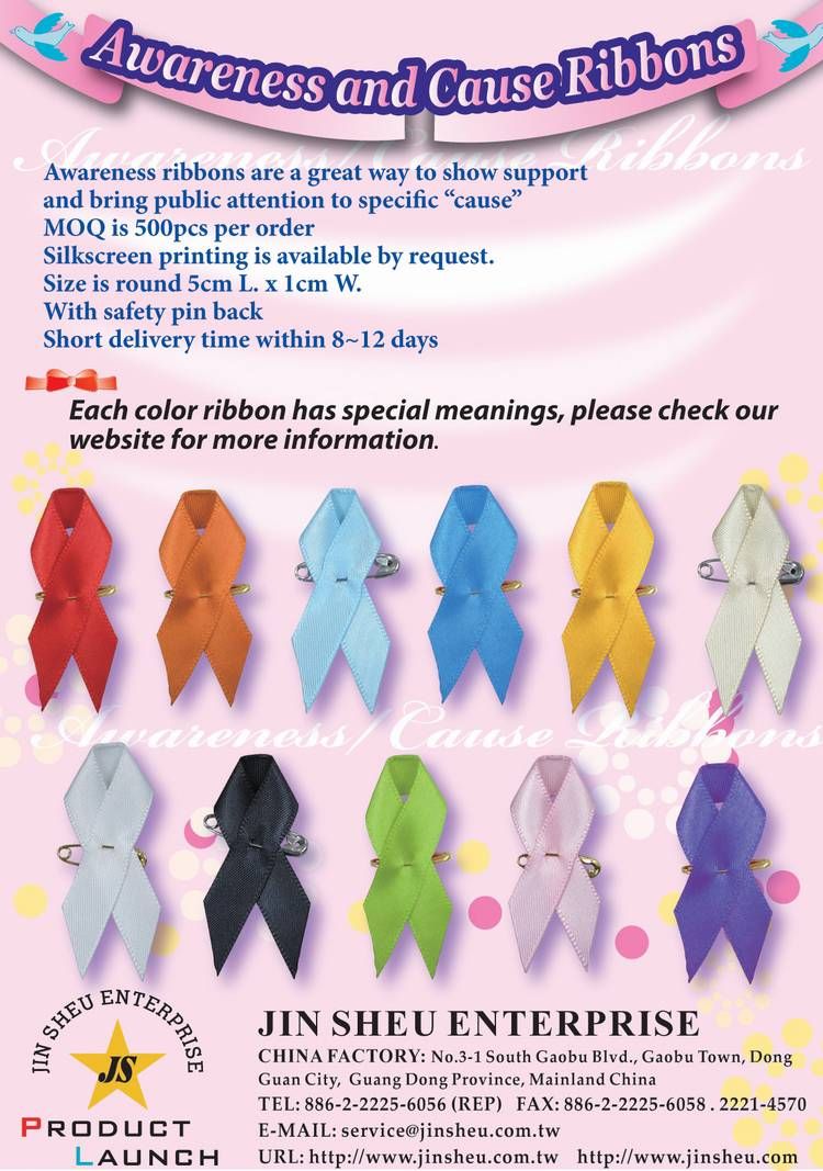 Awareness and Cause Ribbons | Business Promotional Products and Logo ...