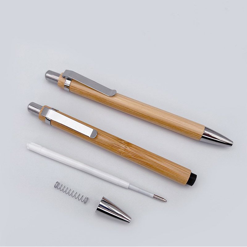 Bamboo Ballpoint Pen - Custom Logos Bamboo Pen | Keychain & Enamel Pins Promotional Products ...
