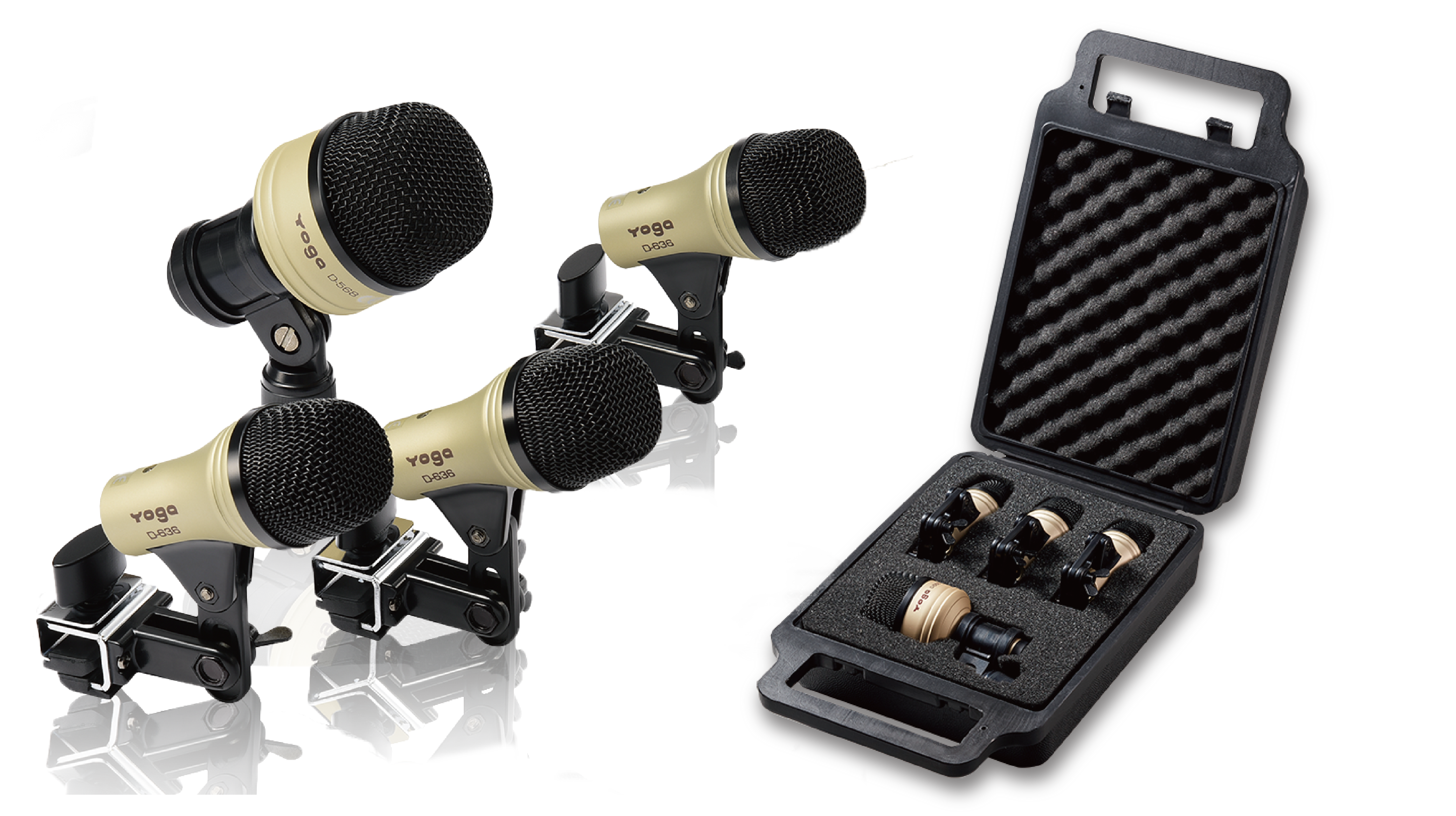4-Piece Pack Drum Microphone Kit | Dynamic & Condenser Instrument ...