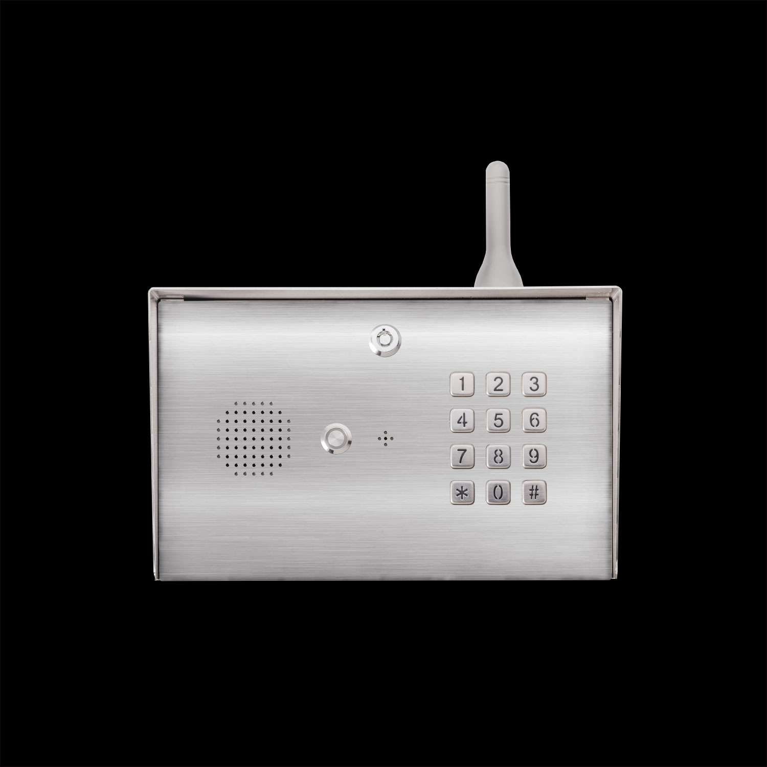 4G Stainless Steel Gooseneck Keypad intercom - LTE Keypad GSM Call ...