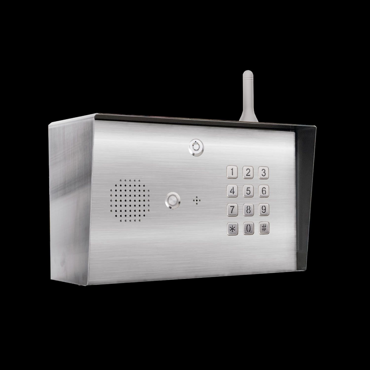 4G Stainless Steel Gooseneck Keypad intercom - LTE Keypad GSM Call ...