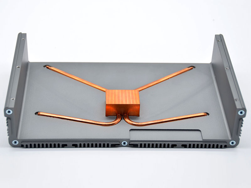 Gray anodized embedded chassis with copper tube Supply. Custom Made ...