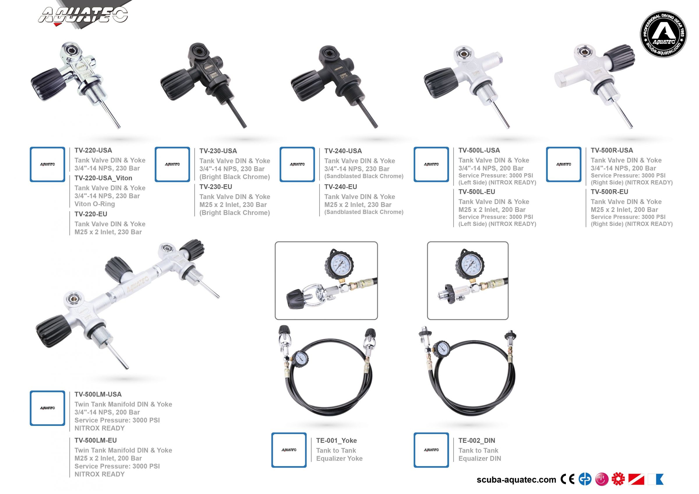 e-Catalog | Scuba Diving Equipment & Components Supplier | SCUBA AQUATEC