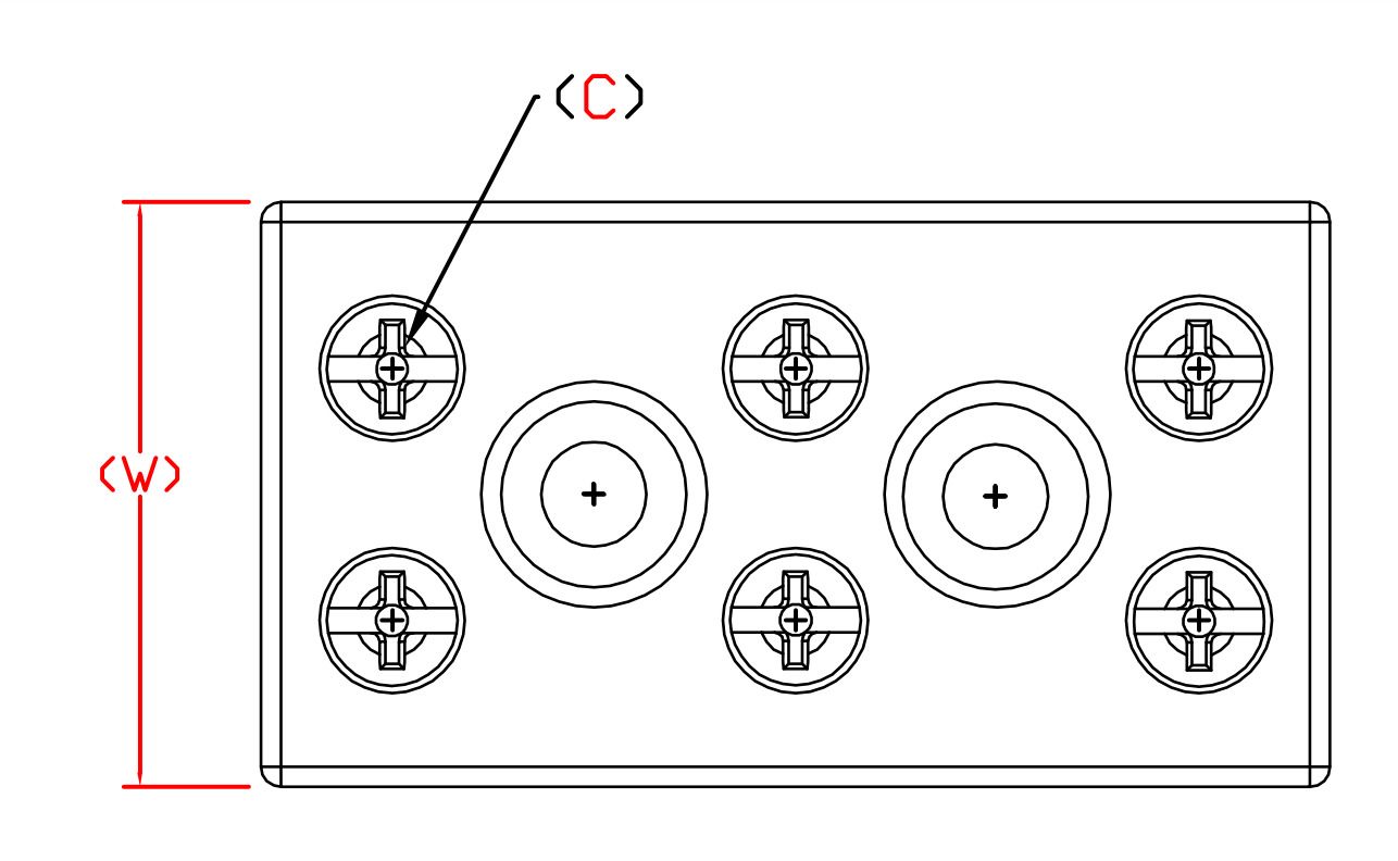 TC-6502A Panel Mounted 600V 50A 2Poles Ceramic Terminal Block ...