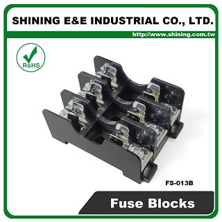 FS-013B For 6x30mm Fuse Din Rail Mounted 600V 10A 3 Way Fuse Block ...