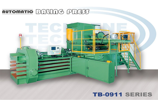 Automatic Horizontal Baling Machine TB-0911 Series Manufacturing for Cardboard, Paper and ...