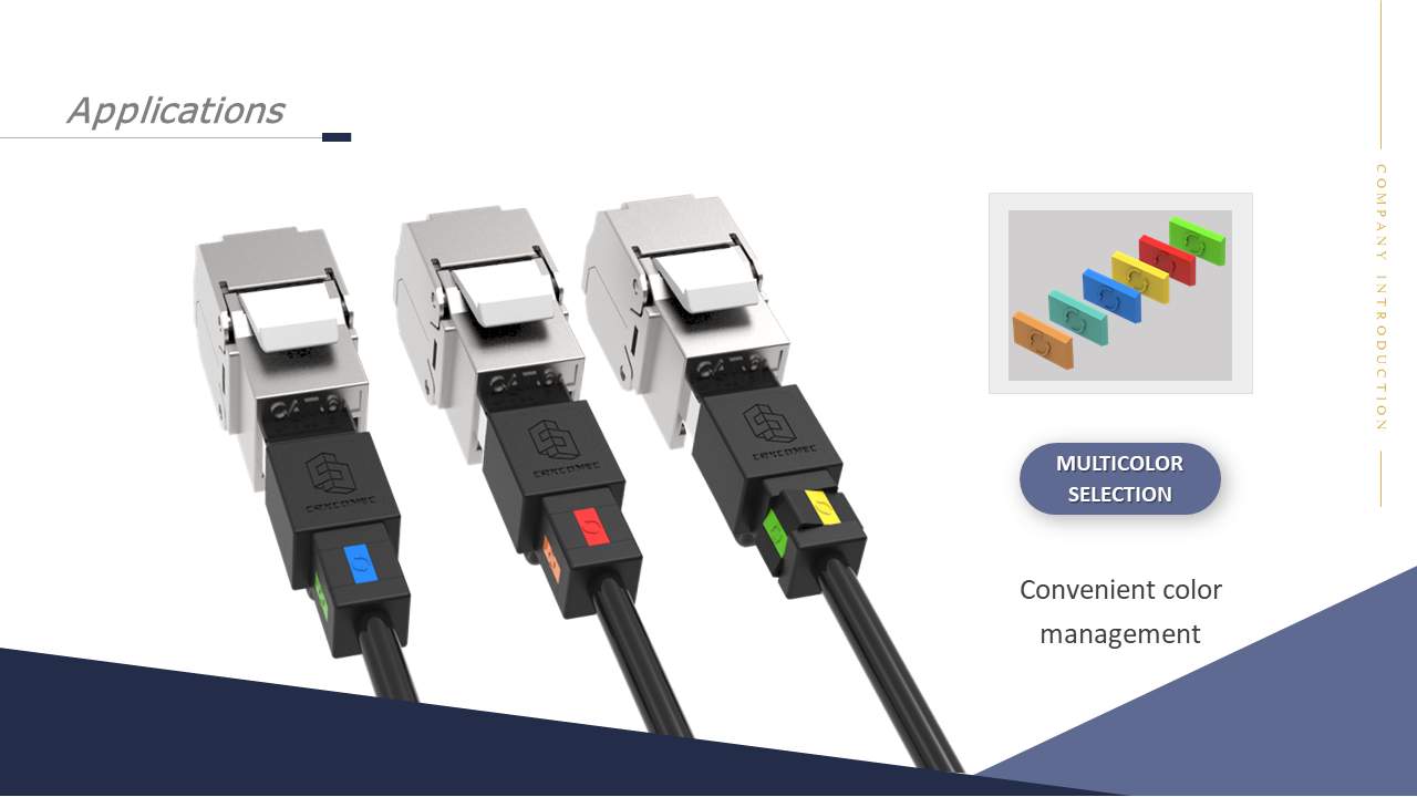 Slim Cat.6A Screened Patch Cable with Rotatable Color Clips Solutions ...