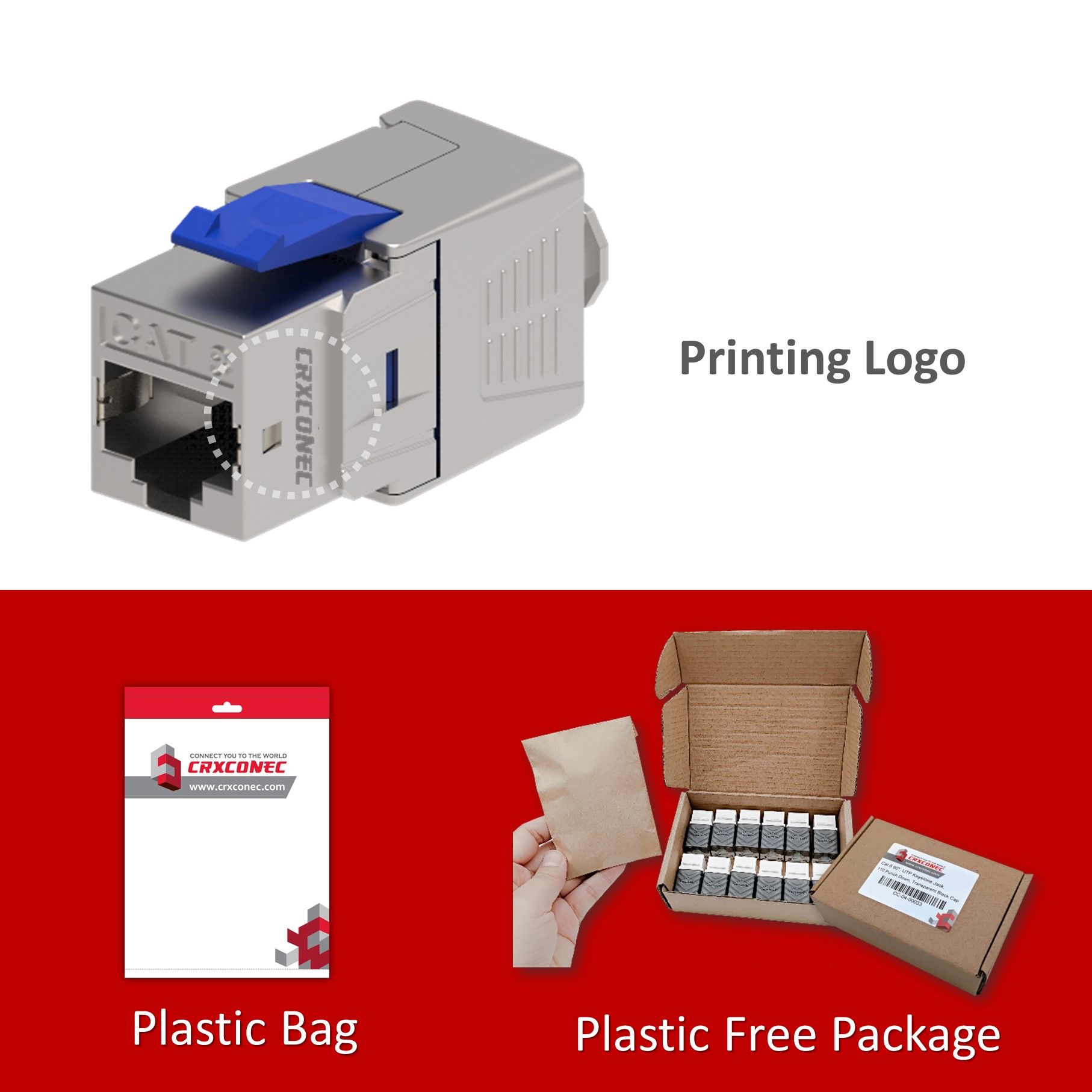 GHMT에서 검증한 Cat8 STP 툴리스 키스톤 잭 | 첨단 광섬유 케이블 및 데이터 센터 인프라CRXCONEC