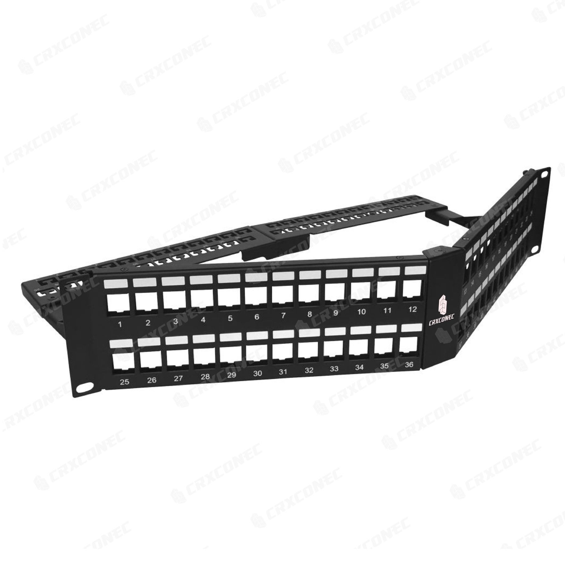 2U 48 Port Angled Rack Mount Lan Jack Panel | تولید کننده محصولات کابل ...