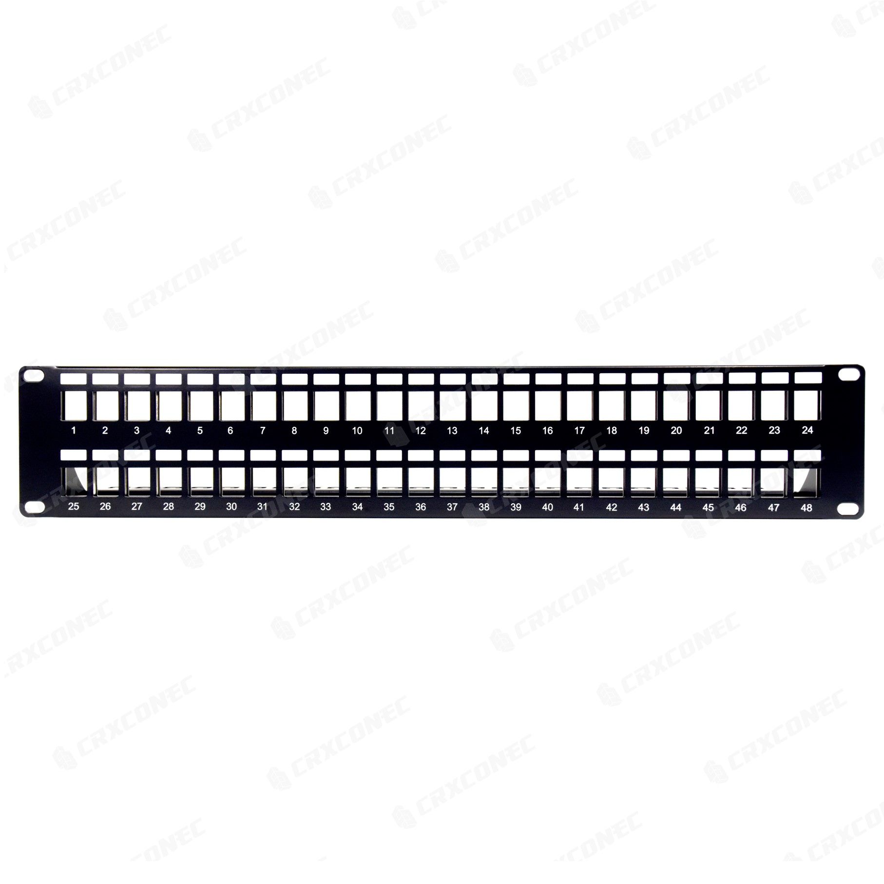 2U 48 Ports Flat Unloaded Copper Patch Panel | Custom Copper & Fiber ...