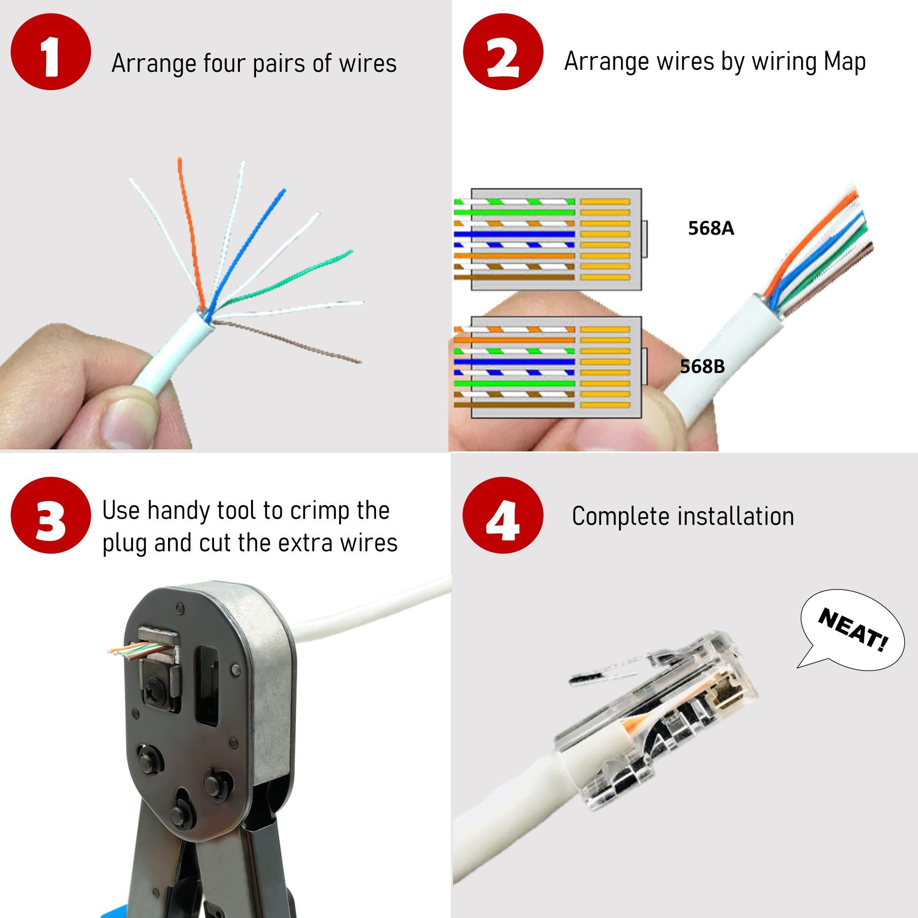 2-in-1 Easy RJ45 Plug Crimping Tool | Custom Copper & Fiber Optic ...