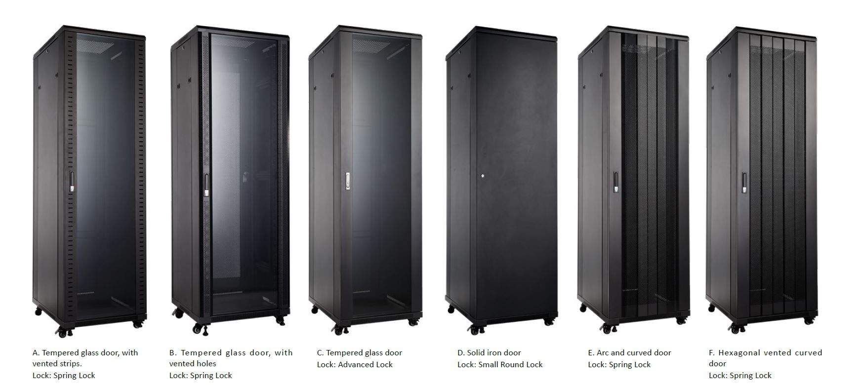 Network Rack Cabinet with vented door Solutions | Crxconec Company Ltd.