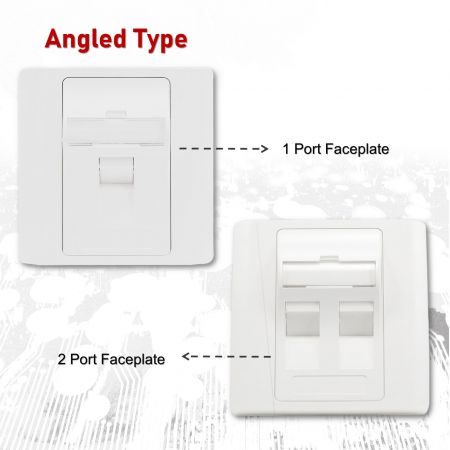 British Style 1 Port Angled Ethernet Wall Plate 86*86MM | Custom Copper ...