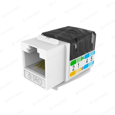 ETL verified component level 90 Degree Category 6 unshielded Keystone Jack | Custom Copper ...