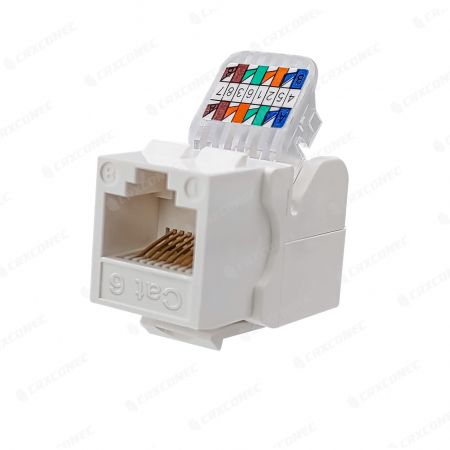 Cat6 Keystone Jack 90-Degree Toolless Type UTP | Custom Copper & Fiber ...