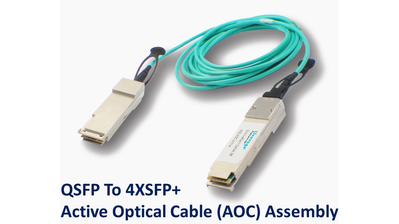 QSFP to 4XSFP+ Active Optical Cable (AOC) Assembly - AOC cables | TUV and CB Certified Radio ...
