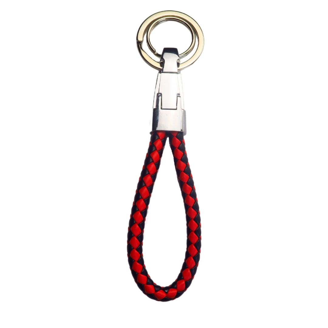 Leather Braided Keychain Strap | Embroidered patches manufacturer ...