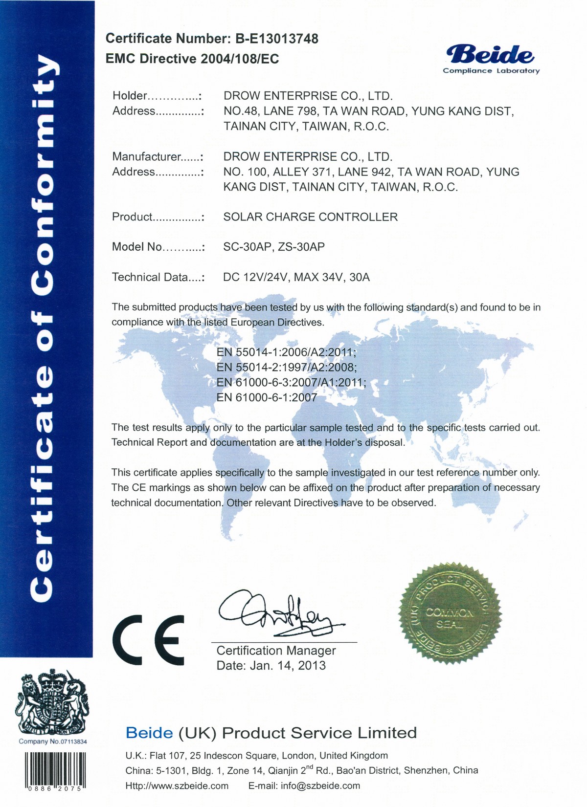 Certification | DC to AC Power Inverter | UPS | Solar Inverter ...