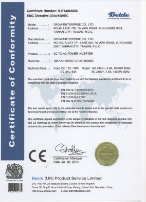 Certification | DC to AC Power Inverter | UPS | Solar Inverter ...