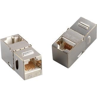 90° RJ45 Cat 6A STP Feed-Through Keystone Coupler | Keystone Jack and ...