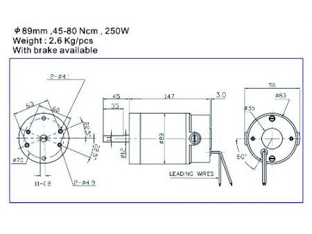 250W High Power Motor Worm Gear Reducer (Optional) | Planetary Gear ...