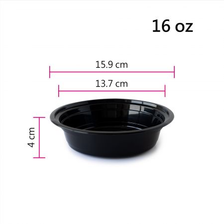 16oz Bekas Makanan Bulat (480ml)-Kotak Makanan Plastik 480ml | Dibuat ...
