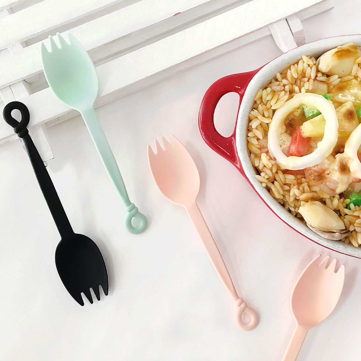 14.5cm Hot Food Spork With Twist Shape Supply. ISO & HACCP In-House ...