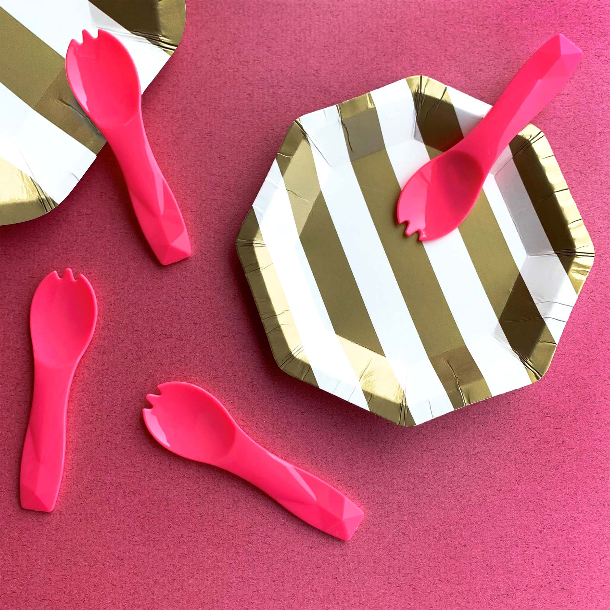 Raspberry Mini Ice Cream Spork - Raspberry Ice Cream Spoon / Raspberry ...