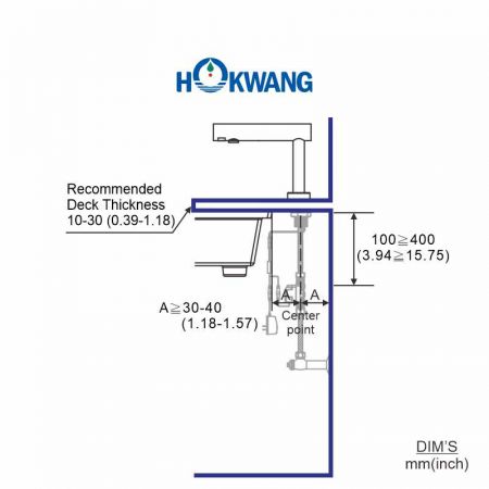 Satin Stainless Steel Deck Mounted Auto Faucet - Deck-Mounted Auto ...