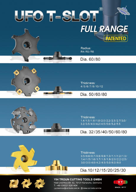 Full range of Y.T. indexable UFO T-slot cutter - FAQs | Indexable ...