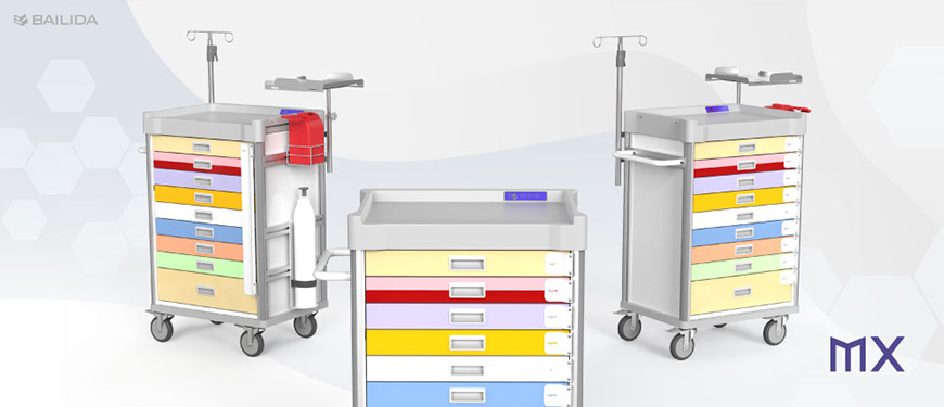 Pediatric Emergency Cart (MX Series) - Broselow Cart | ISO 90001 & ISO ...