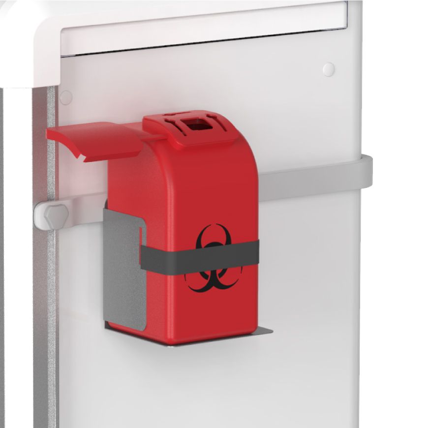 BAILIDA Sharps Disposal Container with metal holder and Side Rail ...