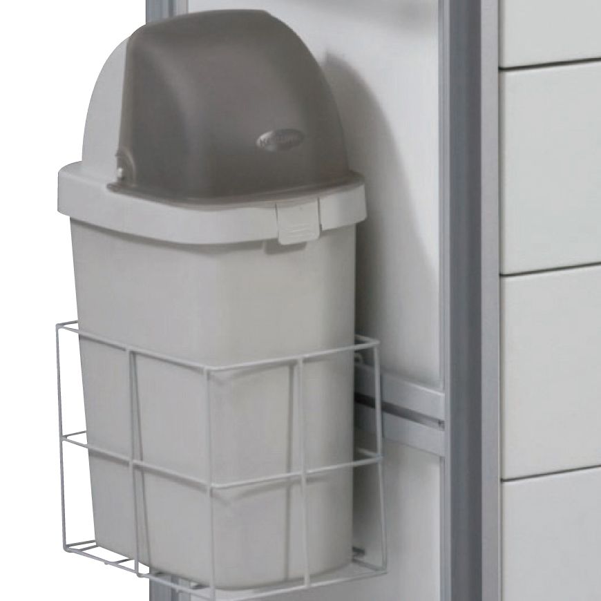 BAILIDA Waste Bin with Lid and Side Rail - Waste Container with Lid ...