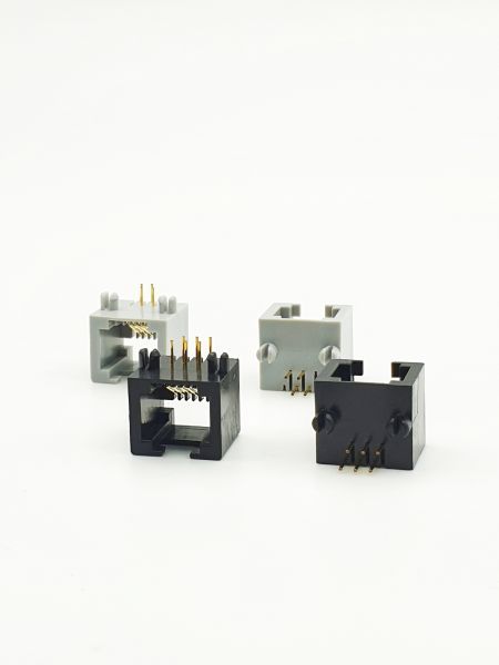 Side Entry PCB Jack - Side Entry, RJ11(6P4C)/ RJ12(6P6C), Up Latch ...